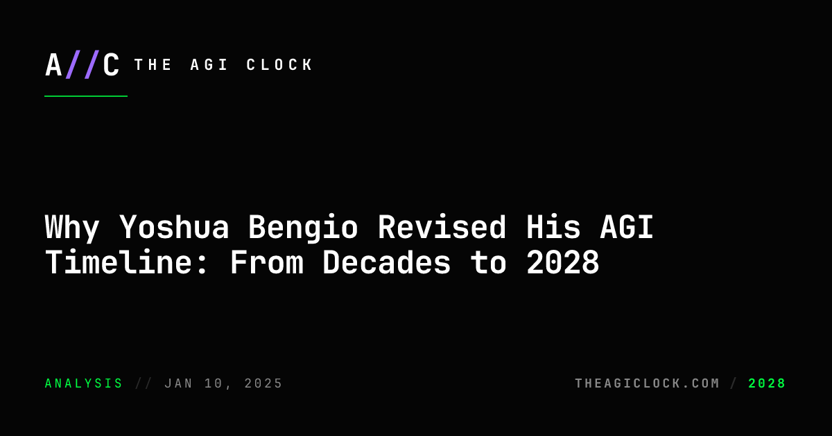 Why Yoshua Bengio Revised His AGI Timeline: From Decades to 2028 | The ...